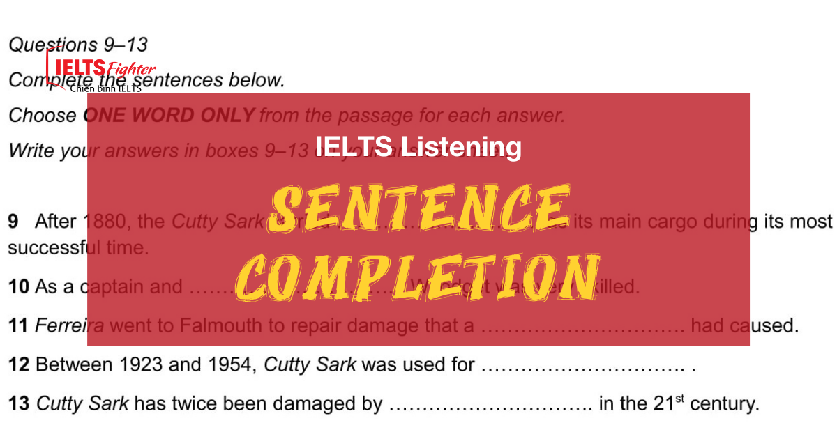 IELTS Listening - Luyện tập cách làm bài Sentence Completion